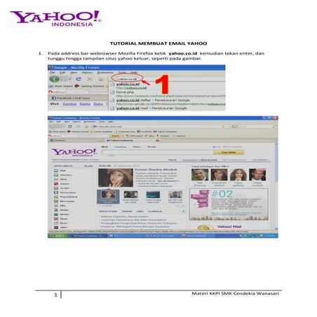 Tutorial membuat email yahoo | PDF