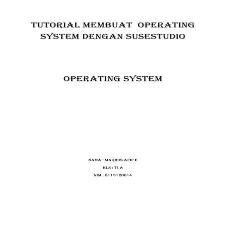 Tutorial membuat os | PDF