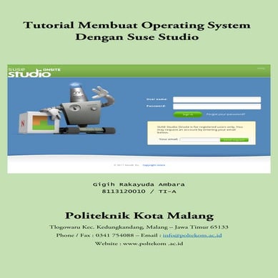 Tutorial membuat os dengan suse studio | PDF