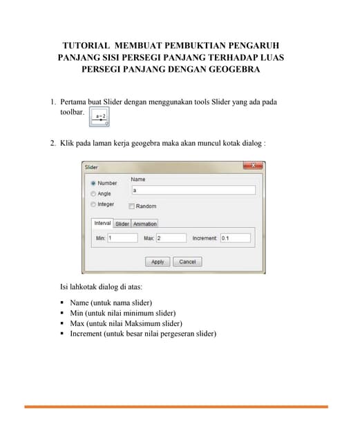 Tutorial geogebra yulia angraini | PDF