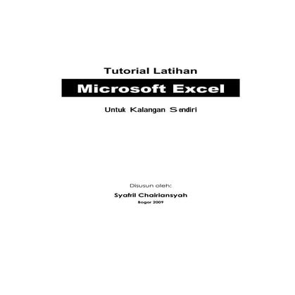 Tutorial microsoft excel-pemula1 | PDF
