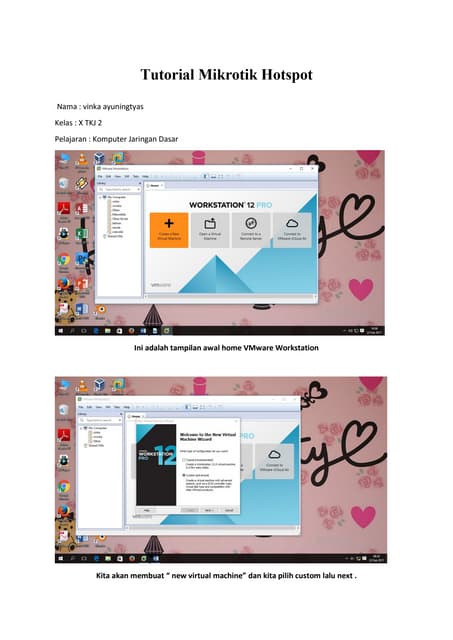 Tutorial membuat hotspot mikrotik di vmware | PDF
