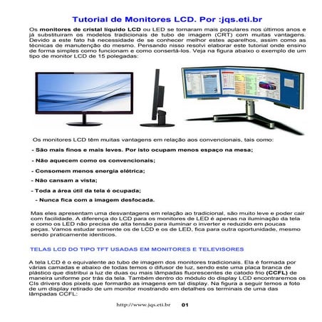 Tutorial monitores lcd | PDF