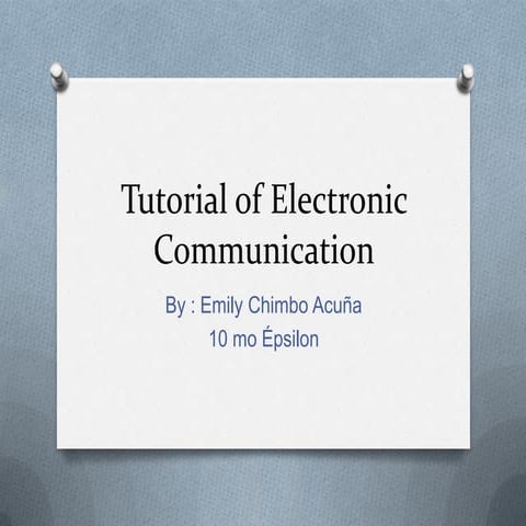 Tutorial of electronic communication | PPT