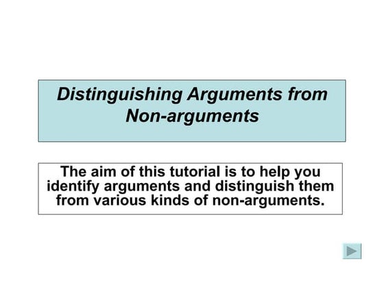 Creating an argument | PPT