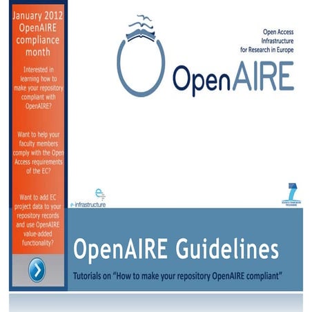 OpenAIRE Guidelines - tutorial | PDF | Business | Business and Finance