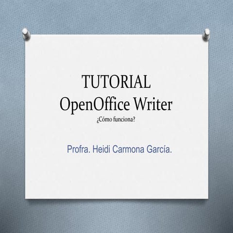Tutorial open office writer | PPTX