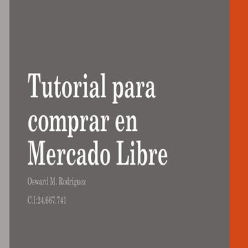 Tutorial Para Comprar En Mercado Libre Pdf