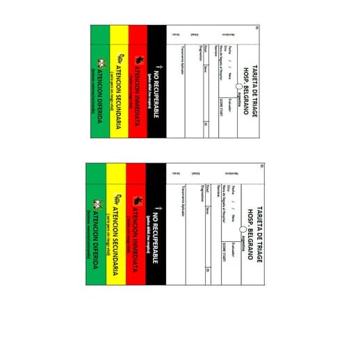Tarjetas para TRIAGE START | PDF