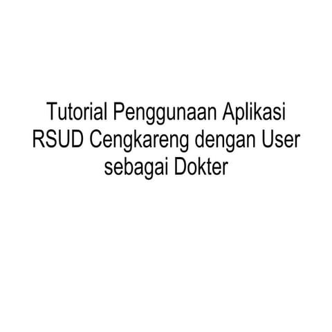 Tutorial penggunaan aplikasi rsc | PPT