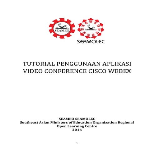 Tutorial penggunaan aplikasi video conference webex | PDF