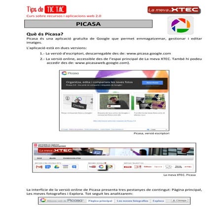 Tutorial Picasa i YouTube | PDF