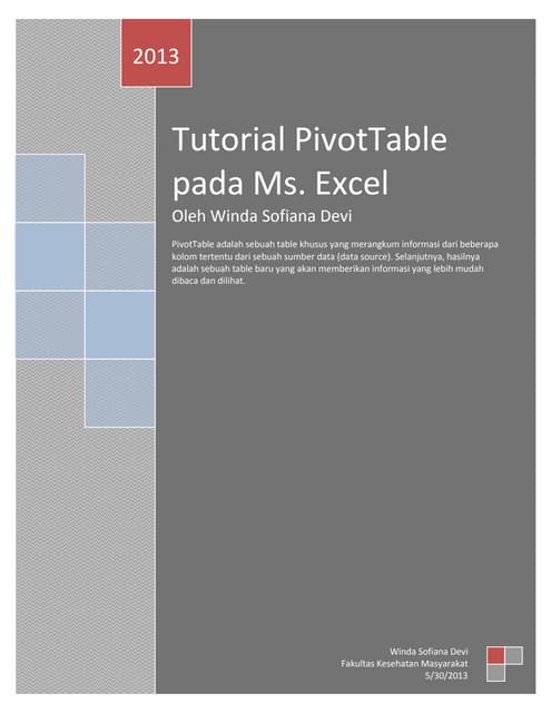 You Need Pivot Tables! | PPT