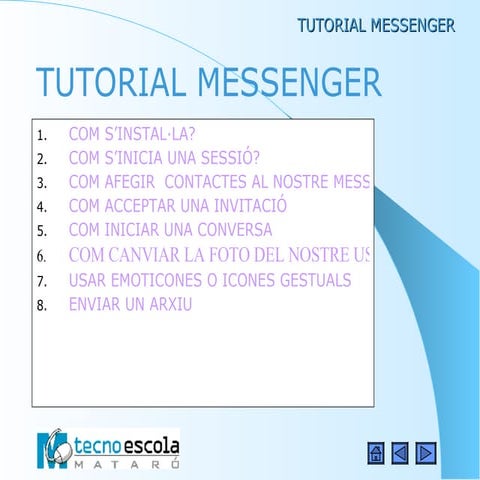 Tutorial Power Point Messenger Revisat | PPT