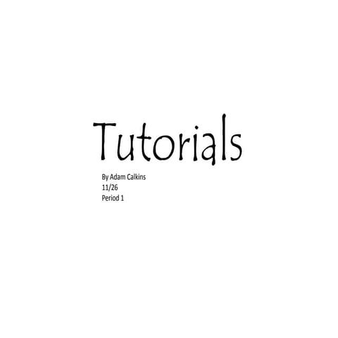 Tutorials | PPTX