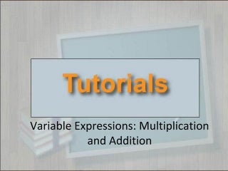 Tutorials: Linear Equations in Standard Form | PPT