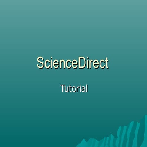 Science direct | PPT