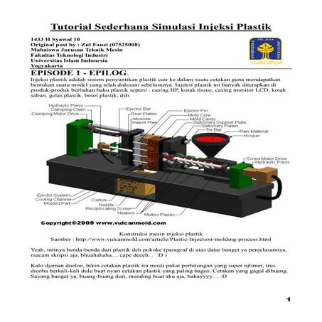Tutorial sederhana simulasi injeksi plastik | PDF
