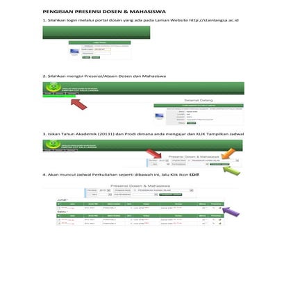 Tutorial Input Nilai Siakad STAIN Langsa | PDF