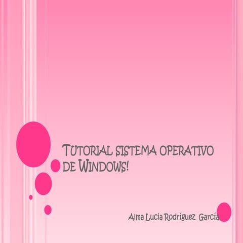 Tutorial sistema operativo de windows! | PPTX