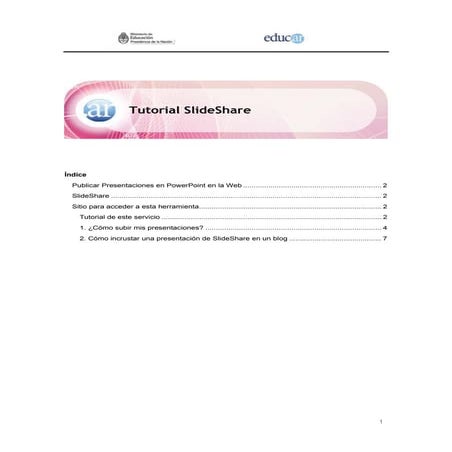 Tutorial slideshare | PDF