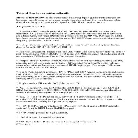 Tutorial Step Bystepsettingmikrotik Doc