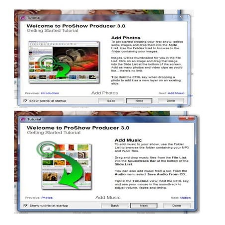 Tutorials & training proshow produser | DOCX