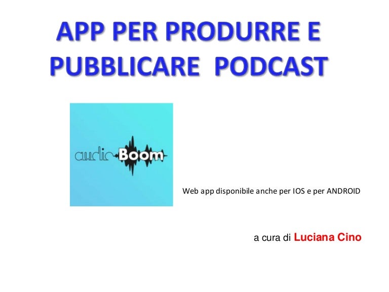 Tutorial su Audioboom