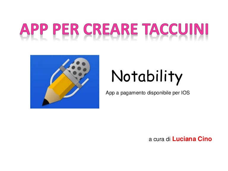 Tutorial su Notability