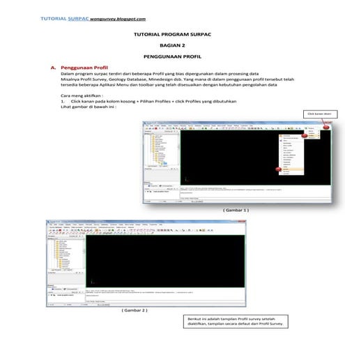 Tutorial surpac bag 2 ( profiles ) | PDF