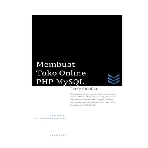 Panduan dan Tutorial Cara Membuat Toko Online Blogspot | PDF