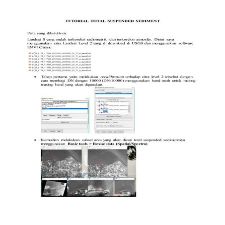 Tutorial Total Suspended Sediment | DOCX