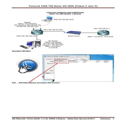 Tutorial ukk mikrotik paket ganda 2 3 @2017 abdulrais | PDF