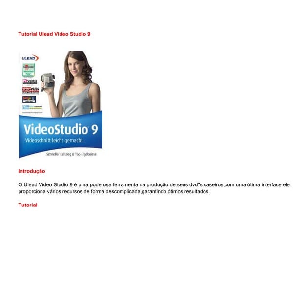 Tutorial ulead video studio 9 | PDF