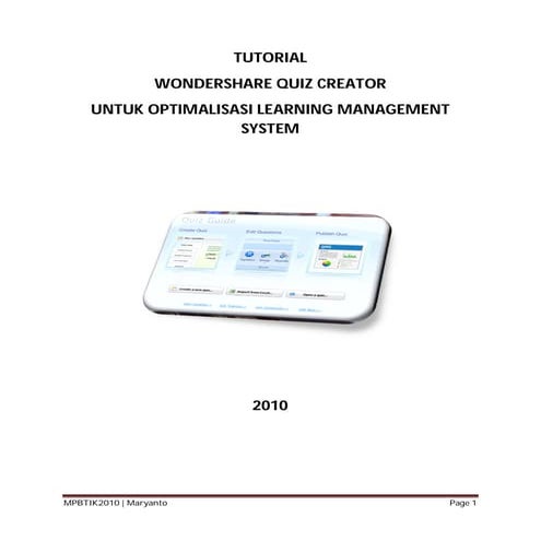 Tutorial wondershare quiz creator | PDF