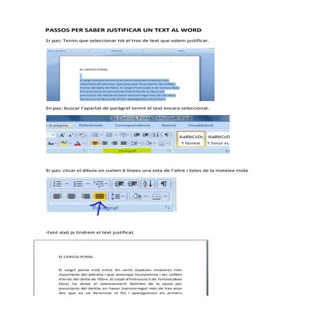 Tutorial word justificar | DOCX