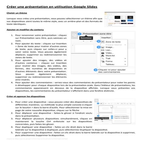 Tutoriel Google Slides | PDF