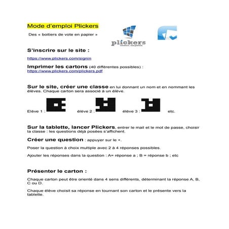 Plickers getting started | PPTX