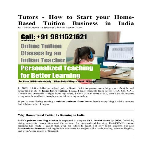 How can I become a Home Tutor in India.pdf