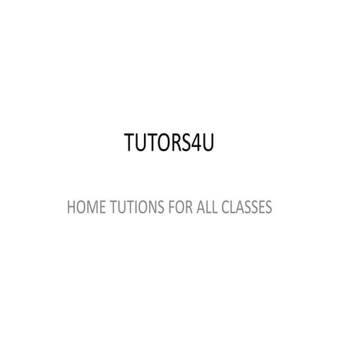 Tutors4 u | PPT