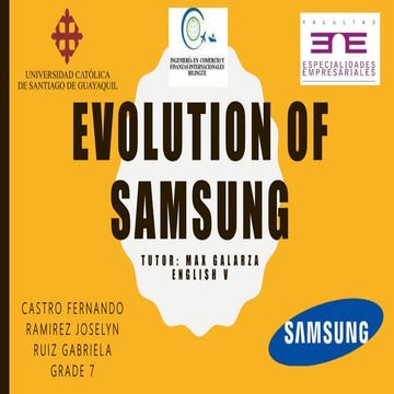 Tutory the evolution of Samsung | PPTX