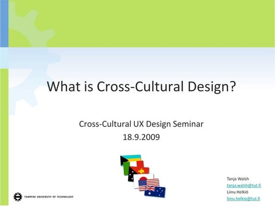 User-centric design and culture | PPT