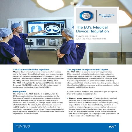 The EU’s Medical Device Regulation | PDF