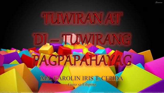 Mga Dayalogo ng Tauhan(El Filibusterismo) | PPTX