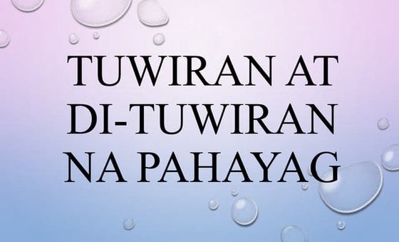 Tuwiran at Di Tuwirang Pagpapahayag | PPT