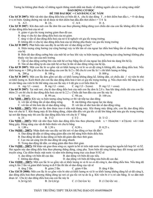 50 cau dao dong co hay va kho | PDF