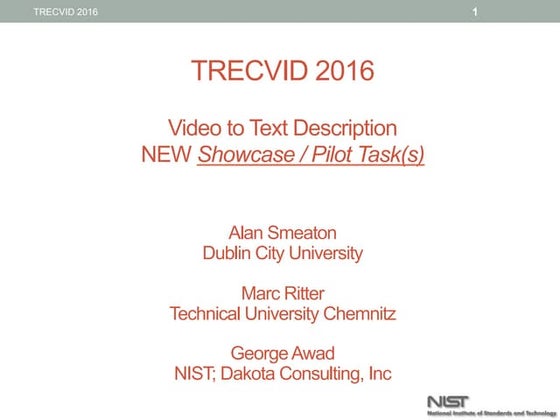 TRECVID 2016 : Concept Localization | PPT