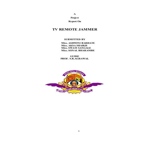 TV Remote Jammer | DOCX