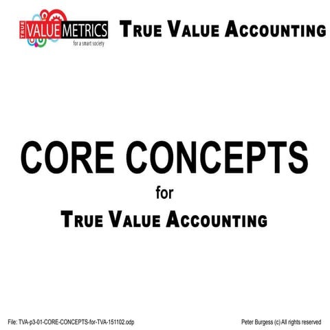 TVA p301 CORE CONCEPTS for TRUE VALUE ACCOUNTING | PPT