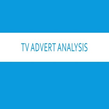 4 tv advert analysis | DOCX